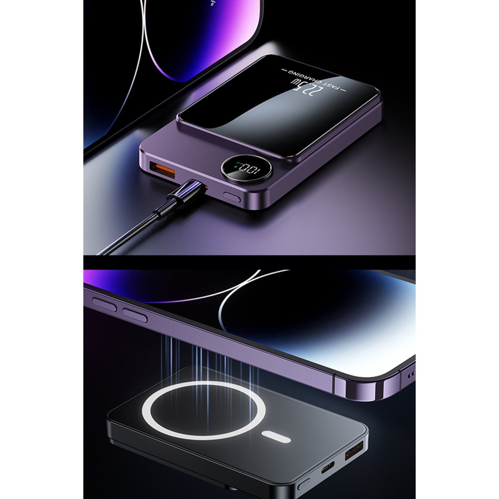 Newface NF20 10.000 mAh Dijital Göstergeli 22.5W PD Hızlı Şarj ve 15W ...