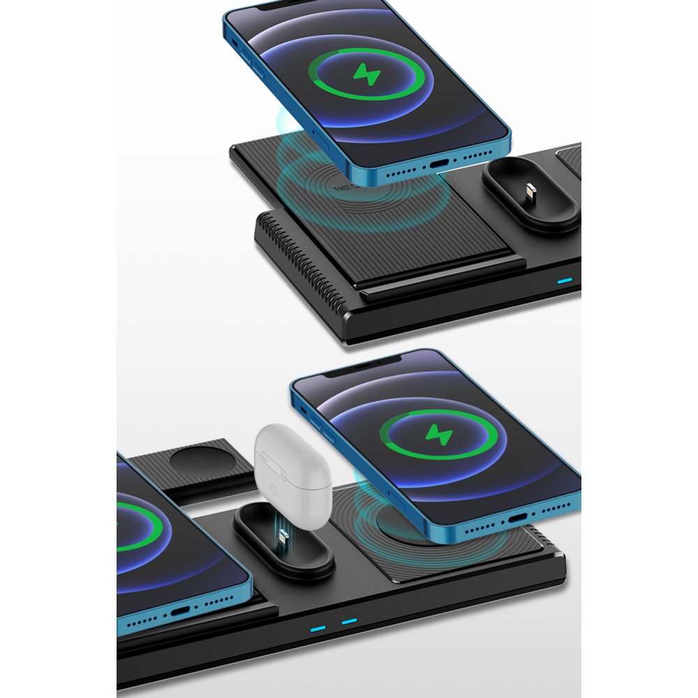 Yesido DS13 4in1 18W Masaüstü Kablosuz Şarj Standı - Siyah