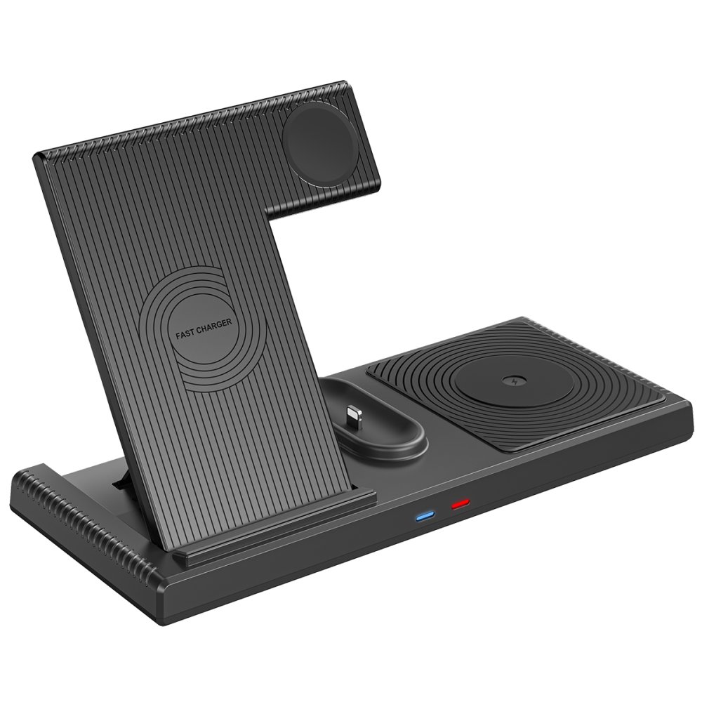 Yesido DS13 4in1 18W Masaüstü Kablosuz Şarj Standı - Siyah