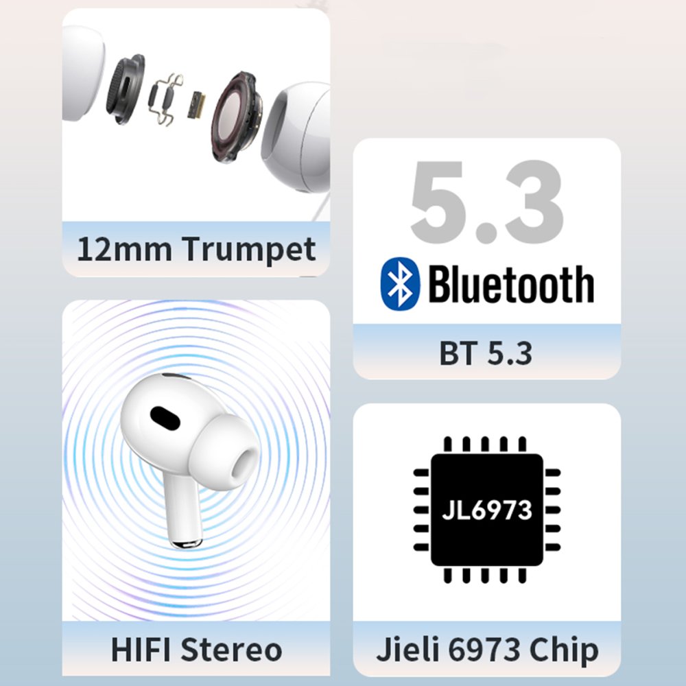 Yesido JB23 BT 5.3 TWS Kablosuz Airpods Kulaklık - Beyaz