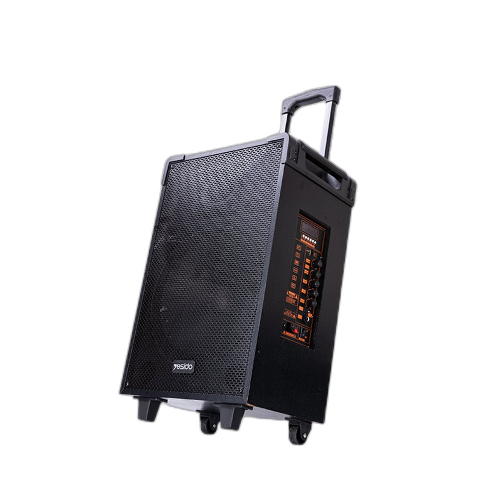 Yesido YSW15 2 Adet Mikrofonlu 8inch 210mm Sürücülü 3000 mAh Bataryalı Kablosuz Hoparlör - Siyah